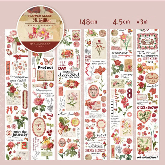 Sticker Rolls "Vintage Nature” – Bitácoras Papelería